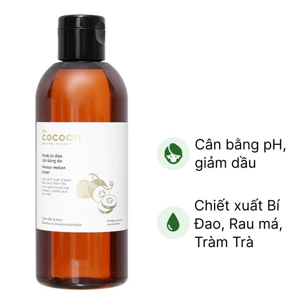 Toner Cocoon bí đao giúp cân bằng da chai 310ml - 01/2026 ...