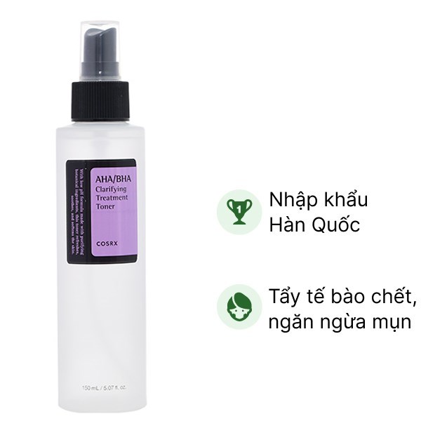 Nước hoa hồng COSRX AHA/BHA Clarifying Treatment Toner 150ml - 12/2025 ...