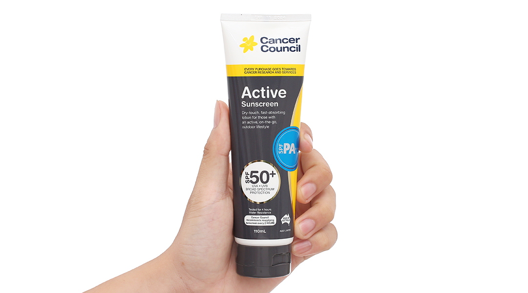 Kem chống nắng Cancer Council Active Sunscreen SPF50+ giúp bảo vệ da ...