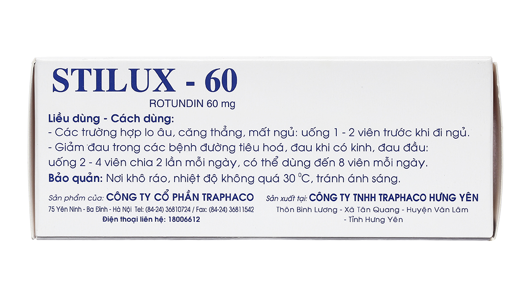Thuốc Stilux 60mg hộp 100 viên-Nhà thuốc An Khang