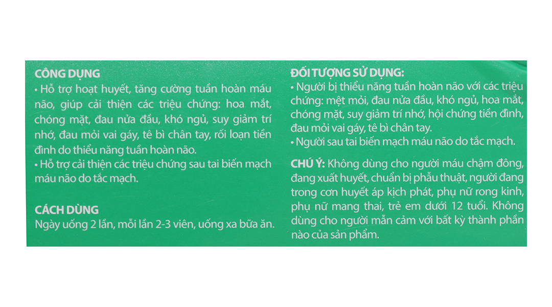 Viên tuần hoàn não Migrin Plus hộp 2 vỉ x 10 viên - 02/2023 ...