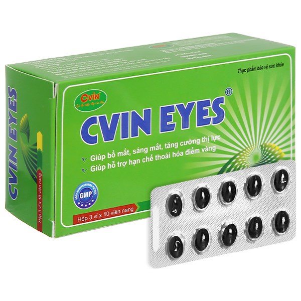 Cvin Eyes bổ mắt, hạn chế thoái hóa điểm vàng hộp 30 viên - 12/2024 ...
