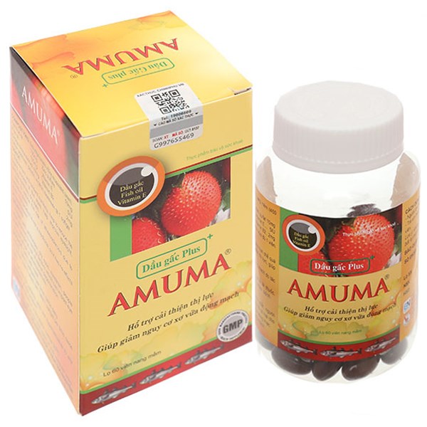 Dầu Gấc Amuma Pluslọ 60 viên - 06/2026 | nhathuocankhang.com