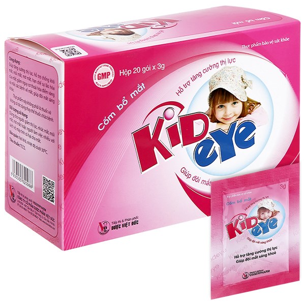 Cốm Kid Eye tăng cường thị lực, giảm khô mắt cho bé hộp 20 gói x 3g ...