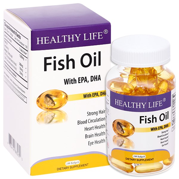 Dầu cá Healthy Care Fish Oil Omega 3 1000mg tốt cho khớp và tim mạch lọ ...