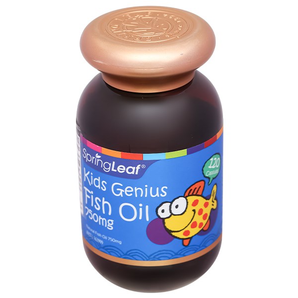 Thực phẩm bảo vệ sức khỏe Springleaf Kids Genius Fish Oil 750mg hộp 120 ...