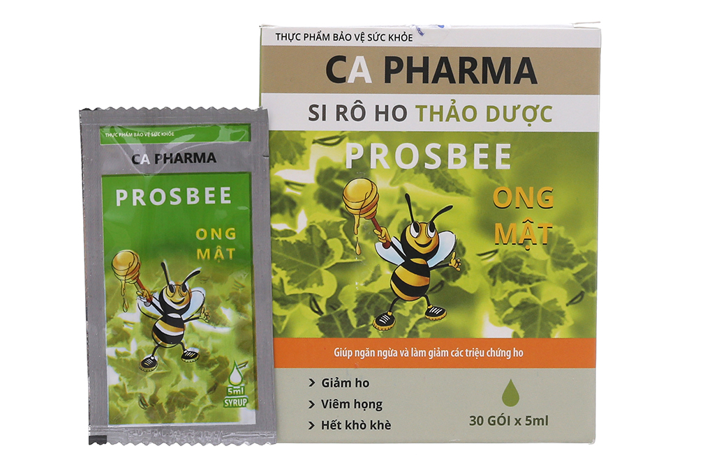 Siro thảo dược Prosbee hỗ trợ giảm ho, viêm họng hộp 30 gói x 5ml - 08/ ...