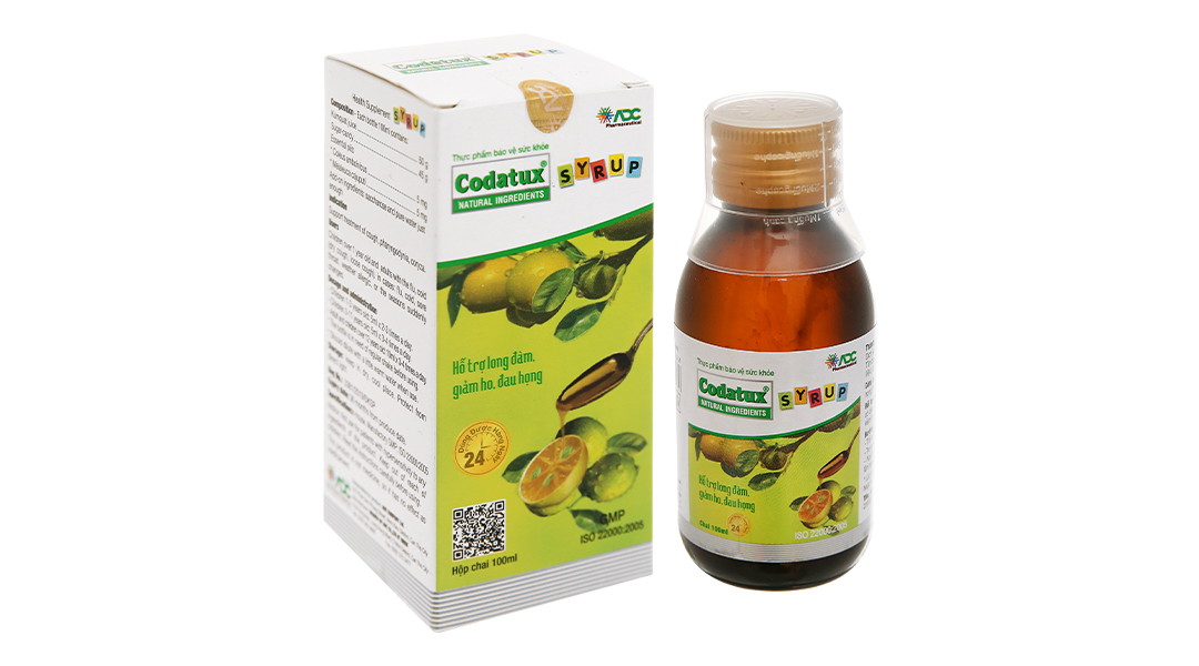 Siro Codatux hỗ trợ giảm ho, đau rát họng chai 100ml giảm giá 15% - 08/ ...