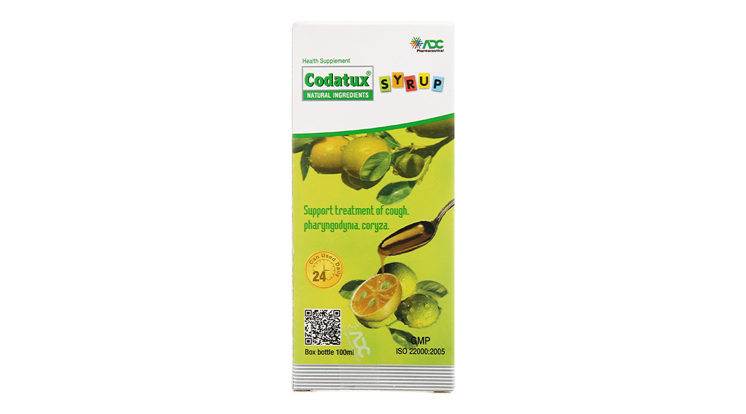 Siro Codatux hỗ trợ giảm ho, đau rát họng chai 100ml giảm giá 15% - 08/ ...
