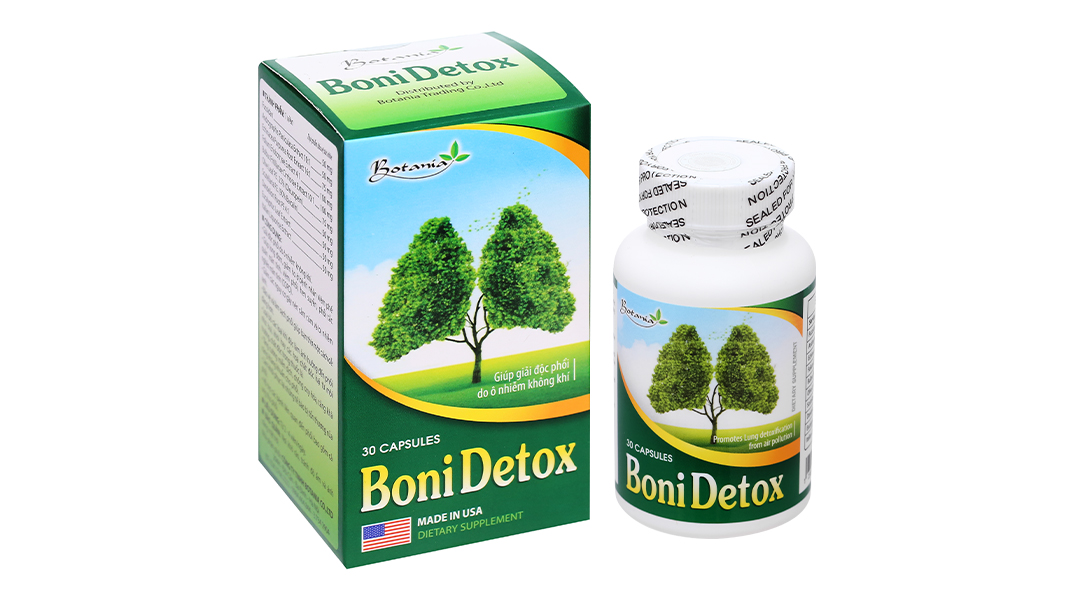 Boni Detox giúp giải độc phổi, long đờm, giảm ho hộp 30 viên - 08/2024 ...