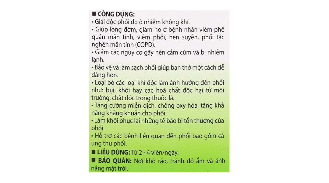 Boni Detox giúp giải độc phổi, long đờm, giảm ho hộp 30 viên - 08/2024 ...