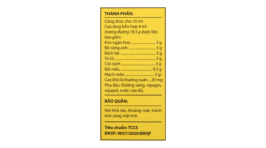 Siro Bạch Ngân PV Plus hỗ trợ giảm ho, đau rát họng chai 125ml 04/2023