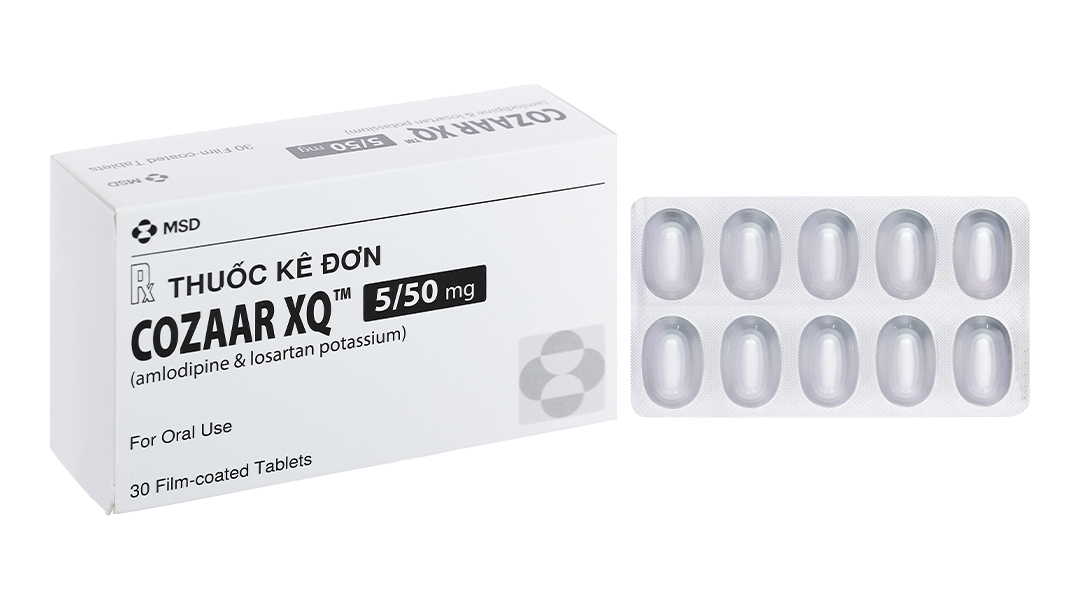 Cozaaz XQ 5/50mg trị tăng huyết áp vô căn (3 vỉ x 10 viên) - 08/2024 ...