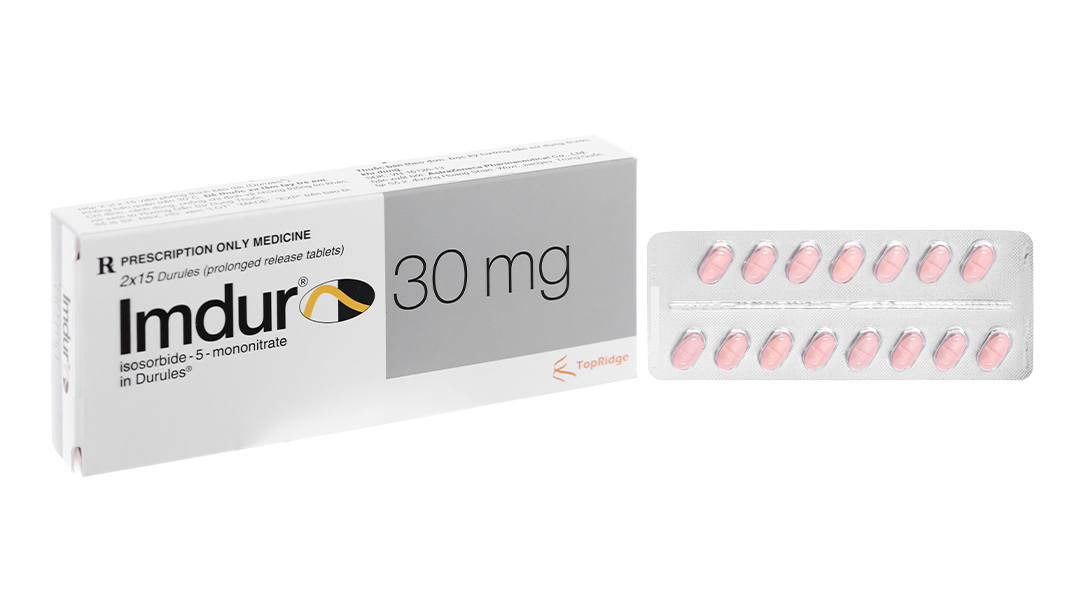 Imdur 30mg trị dự phòng đau thắt ngực (2 vỉ x 15 viên) - 08/2024 ...