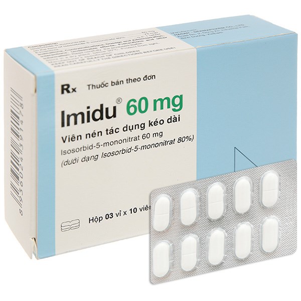 Imidu 60mg trị đau thắt ngực (3 vỉ x 10 viên) - 10/2024 ...