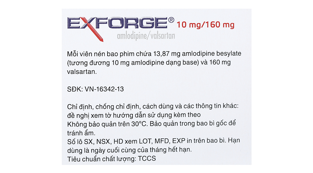 Exforge 10mg/160mg trị tăng huyết áp (2 vỉ x 14 viên) chính hãng, giao ...