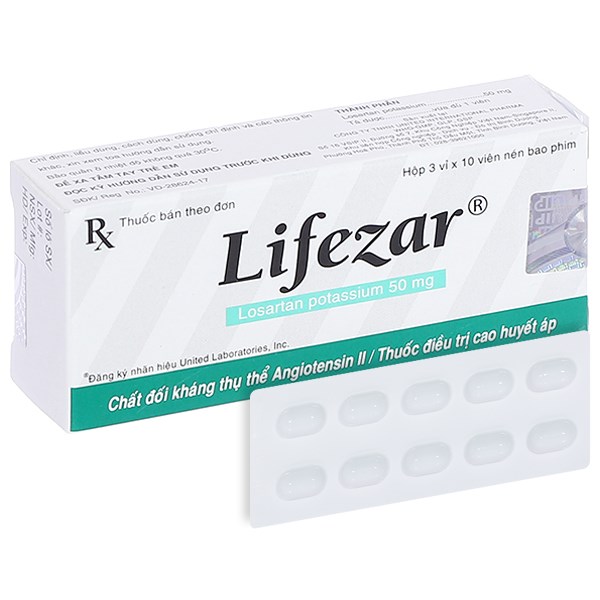 Lifezar 50mg trị tăng huyết áp (3 vỉ x 10 viên) - 09/2024 ...