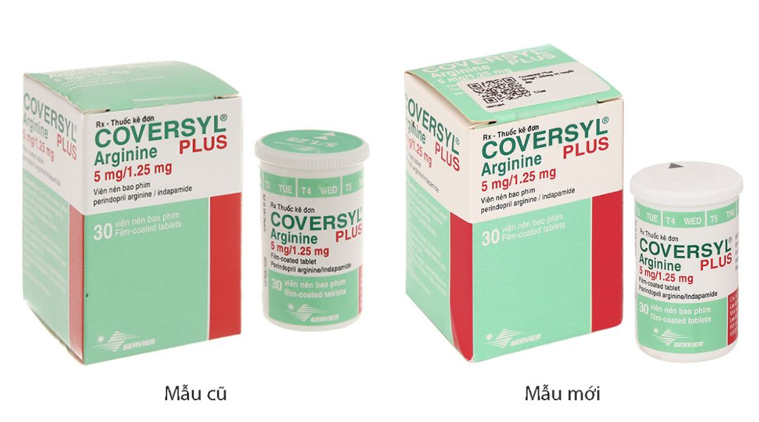 Coversyl Plus 5mg/1.25mg trị tăng huyết áp nguyên phát hộp 30 viên - 08 ...