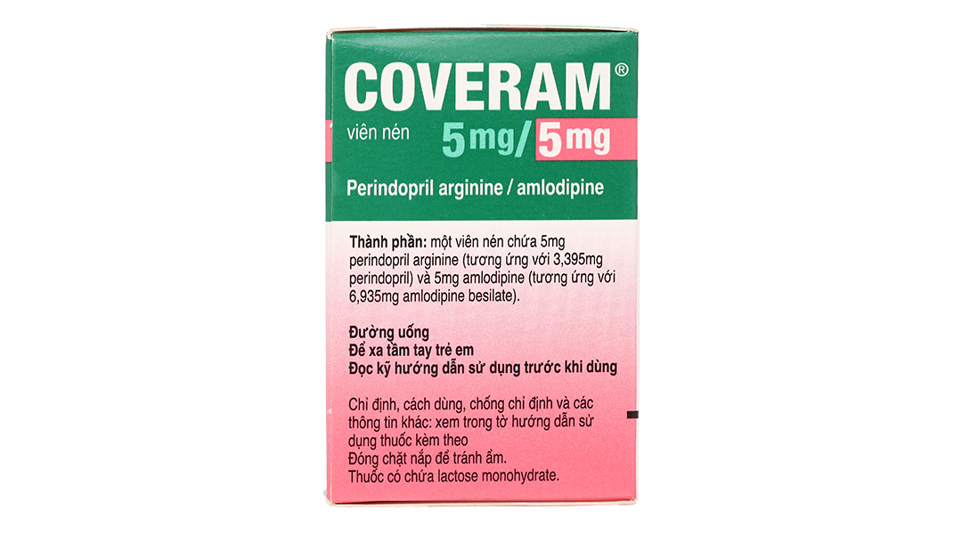 Coveram 5mg/5mg trị tăng huyết áp, mạch vành hộp 30 viên - 08/2024 ...