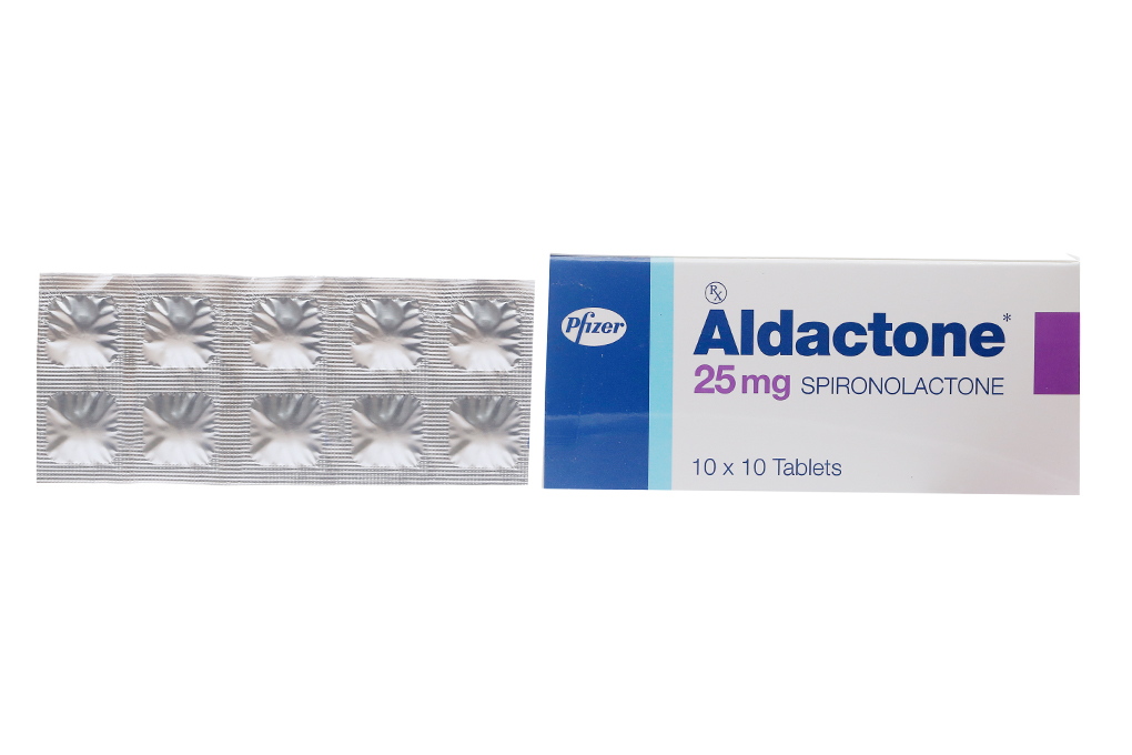 Aldactone 25mg trị tăng huyết áp, suy tim (10 vỉ x 10 viên) - 08/2024 ...