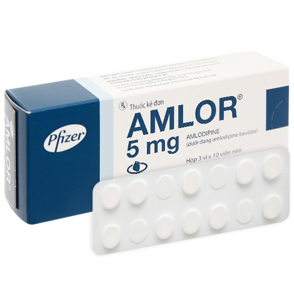 Thuốc Amlor 5 Pfizer trị tăng huyết áp, đau thắt ngực - 10/2024 ...