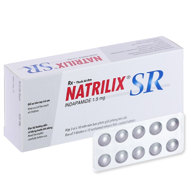 Natrilix SR 1.5mg trị tăng huyết áp (3 vỉ x 10 viên) - 12/2024 ...