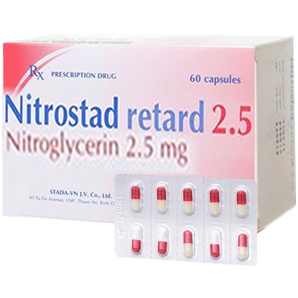 Nitrostad Retard 2.5 trị đau thắt ngực (6 vỉ x 10 viên) - 08/2024 ...