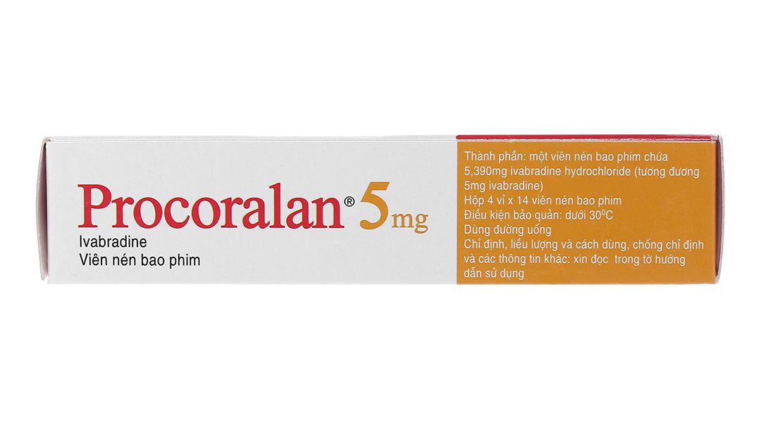 Procoralan 5mg trị đau thắt ngực, suy tim (4 vỉ x 14 viên) - 08/2024 ...