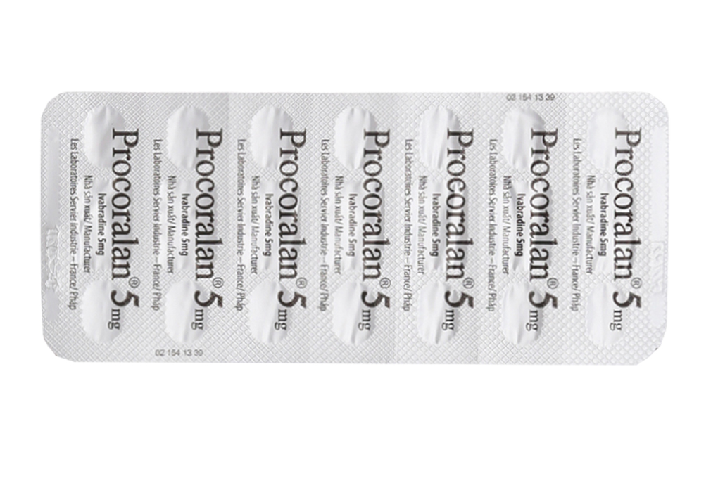 Procoralan 5mg trị đau thắt ngực, suy tim (4 vỉ x 14 viên) - 08/2024 ...