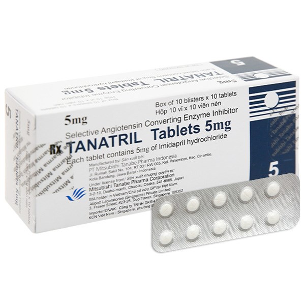 Tanatril Tablets 5mg trị tăng huyết áp (10 vỉ x 10 viên) - 10/2024 ...