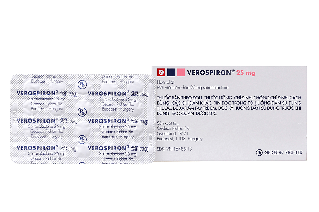 Thuốc Verospiron 25mg hộp 20 viên-Nhà thuốc An Khang