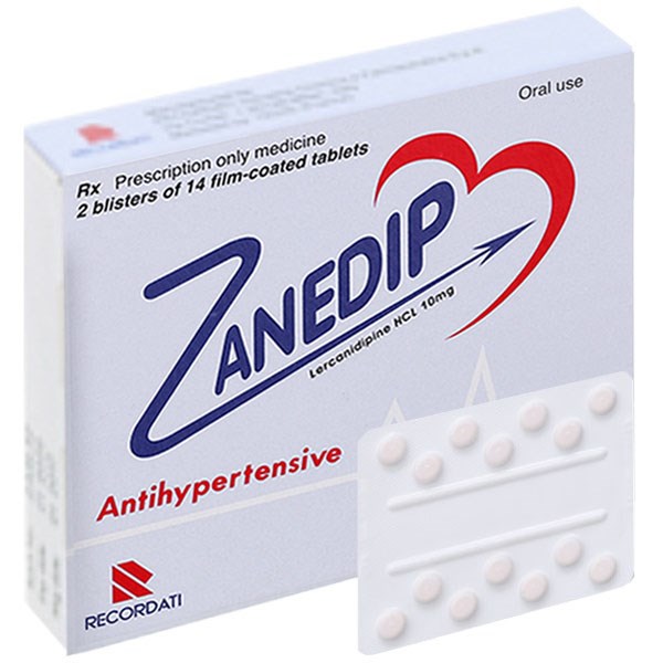Thuốc Zanedip 10mg - Trị tăng huyết áp vô căn từ nhẹ đến vừa - 11/2024 ...