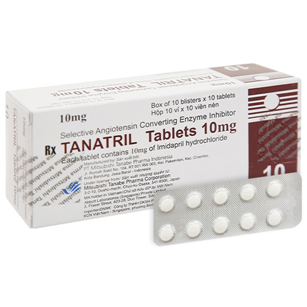 Tanatril Tablets 5mg trị tăng huyết áp (10 vỉ x 10 viên) - 10/2024 ...