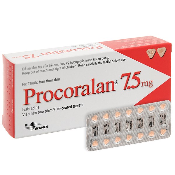Procoralan 5mg trị đau thắt ngực, suy tim (4 vỉ x 14 viên) - 10/2024 ...