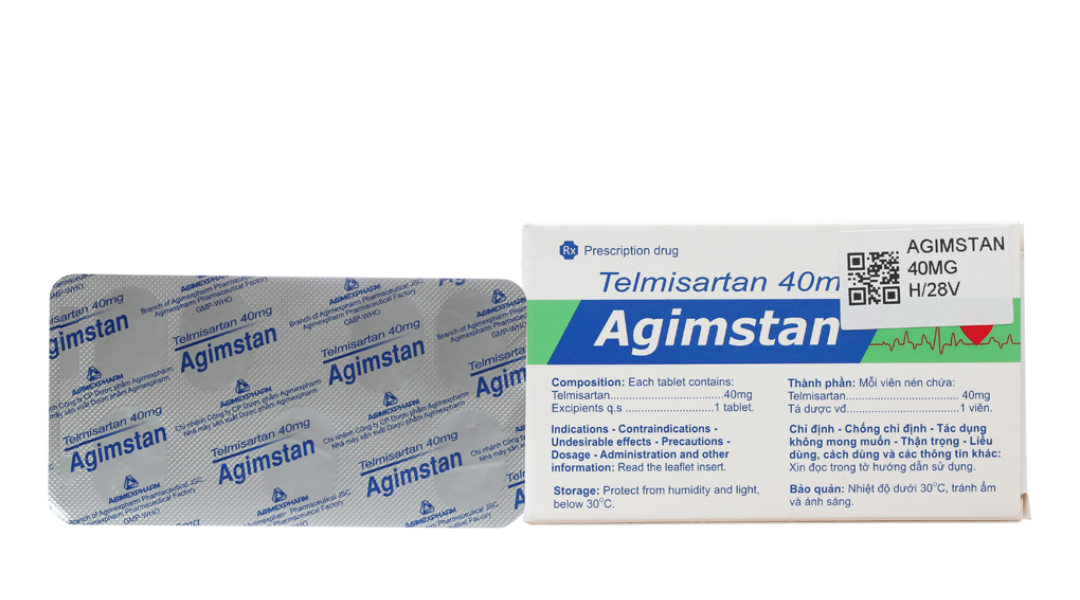 Agimstan 40mg trị tăng huyết áp, suy tim (4 vỉ x 7 viên) - 06/2024 ...