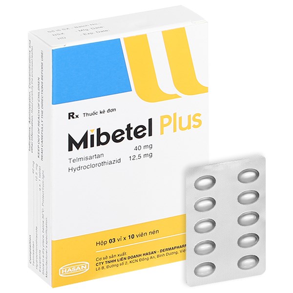 Mibetel HCT 40mg/12.5mg trị tăng huyết áp (10 vỉ x 10 viên) - 11/2024 ...