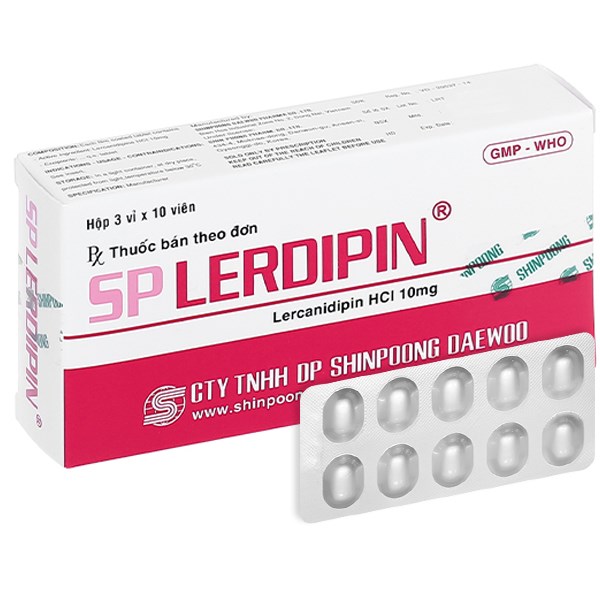 SP Lerdipin 10mg trị tăng huyết áp (3 vỉ x 10 viên) - 11/2024 ...