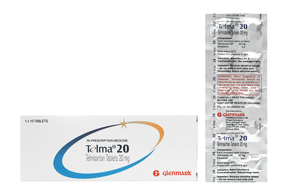 Telma 20 trị tăng huyết áp (1 vỉ x 10 viên) - 08/2024 | nhathuocankhang.com