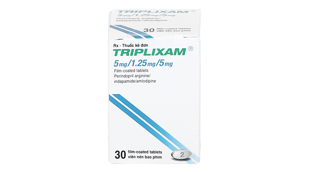 Triplixam 5mg/1.25mg/5mg trị tăng huyết áp