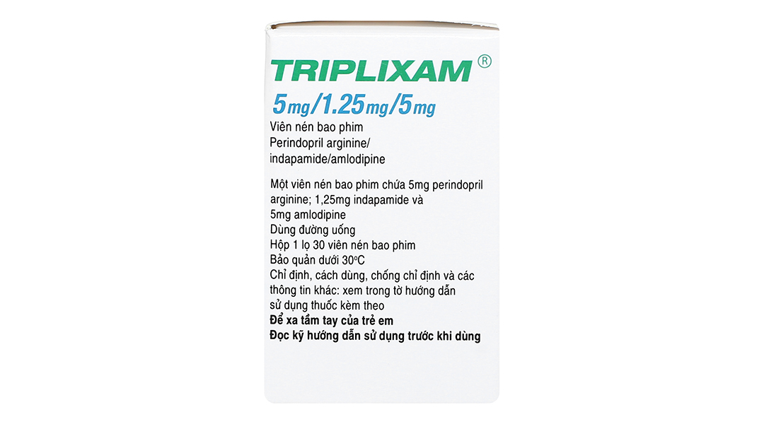 Triplixam 5mg/1.25mg/5mg trị tăng huyết áp hộp 30 viên - 08/2024 ...