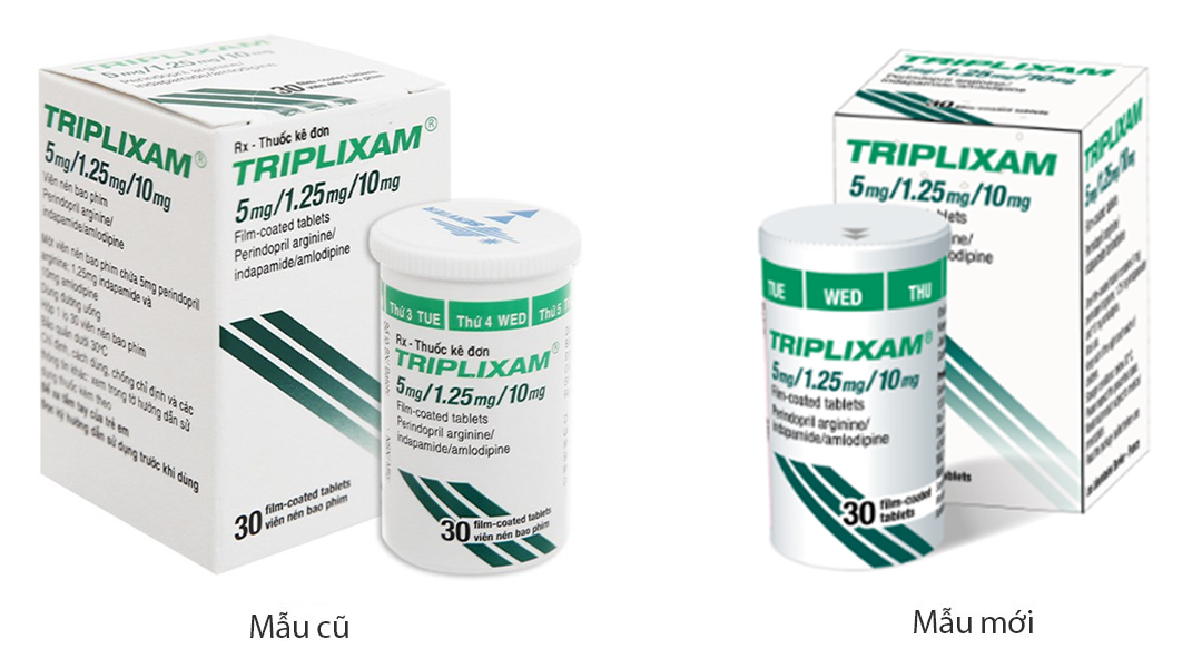 Triplixam 5mg/1.25mg/10mg trị tăng huyết áp lọ 30 viên - 05/2024 ...