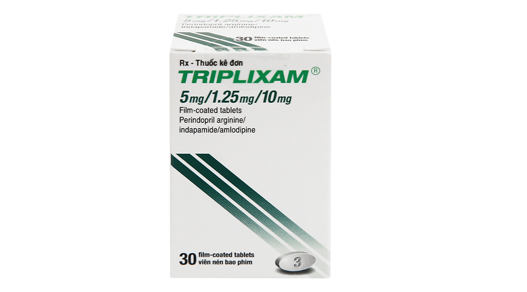 Triplixam 5mg/1.25mg/10mg trị tăng huyết áp lọ 30 viên - 05/2024 ...