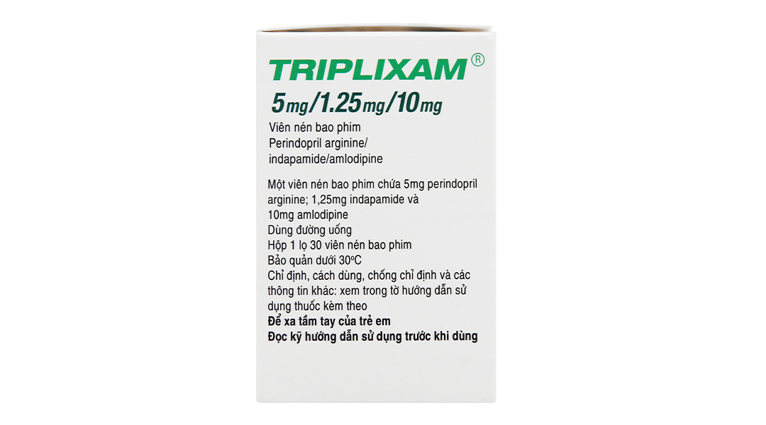 Triplixam 5mg/1.25mg/10mg trị tăng huyết áp lọ 30 viên - 05/2024 ...