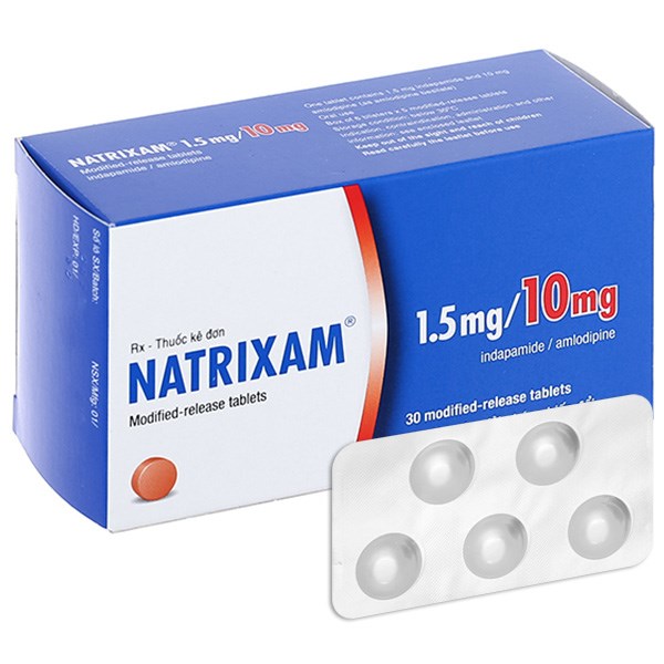 Natrixam 1.5mg/5mg trị tăng huyết áp (6 vỉ x 5 viên) - 11/2024 ...