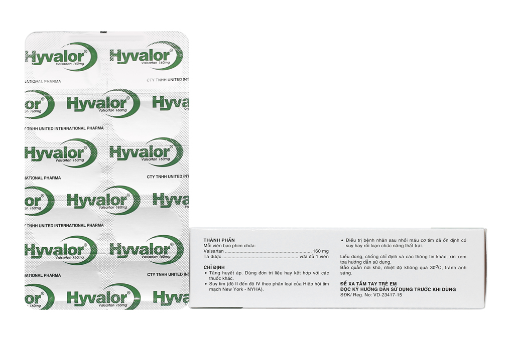 Hyvalor 160mg trị tăng huyết áp, suy tim (3 vỉ x 10 viên) - 08/2024 ...