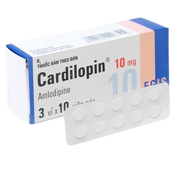 Cardilopin 5mg trị tăng huyết áp, đau thắt ngực (3 vỉ x 10 viên) - 11/ ...
