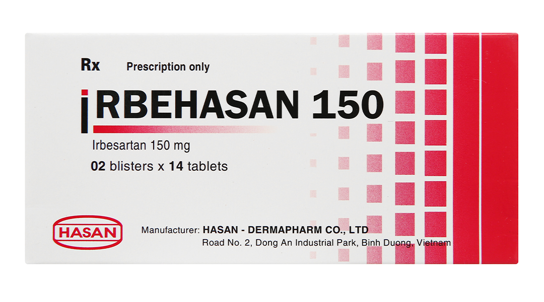 Irbehasan 150 trị tăng huyết áp (2 vỉ x 14 viên) - 08/2024 ...
