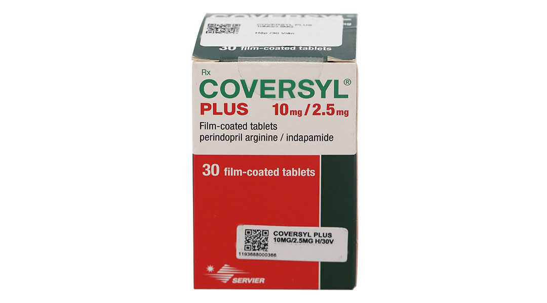 Coversyl Plus 10mg/2.5mg trị tăng huyết áp hộp 30 viên - 08/2024 | nhathuocankhang.com