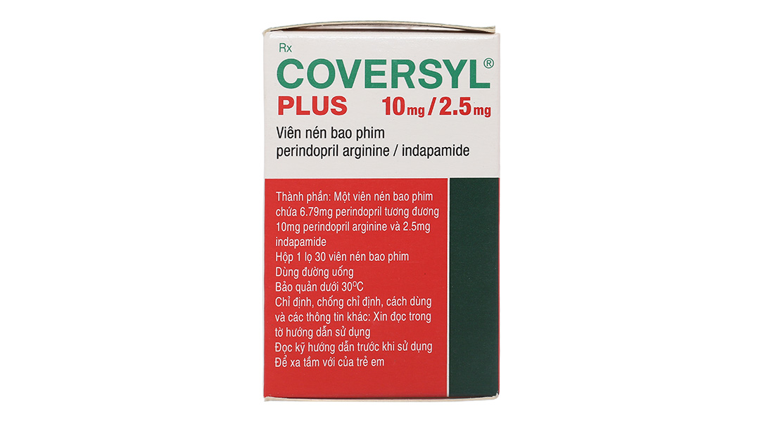 Coversyl Plus 10mg/2.5mg trị tăng huyết áp hộp 30 viên - 08/2024 | nhathuocankhang.com