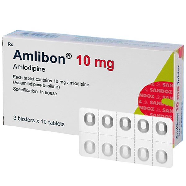 Amlibon 10mg trị tăng huyết áp, đau thắt ngực (3 vỉ x 10 viên) - 08/ ...